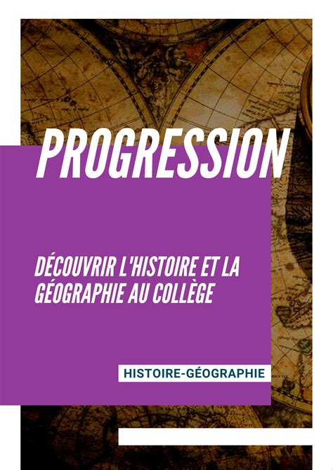 Progression en Histoire Géographie 6ᵉ SEGPA org