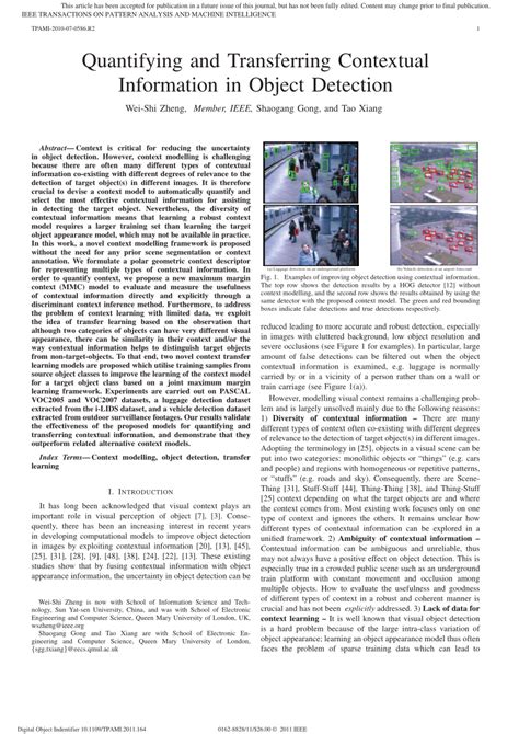 pdf quantifying and transferring contextual information in object detection