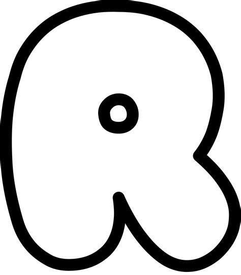 Bubble Letter R Printable NewNightHowl