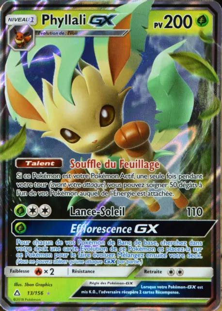 CARTE POKÉMON 13 156 Phyllali GX SL5 Soleil et Lune Ultra Prisme