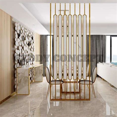 Golden Stainless Steel SS PVD Coated Partition 1 Panel Polished Rs