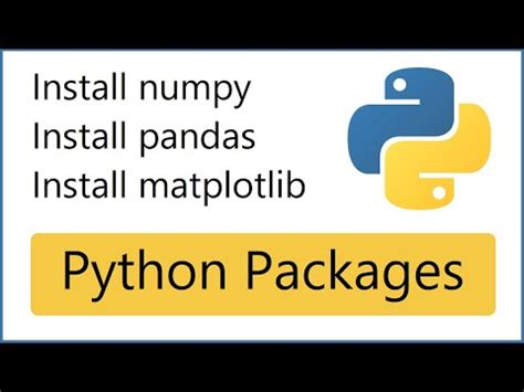 How To Install Numpy Pandas And Matplotlib Python Libraries On Windows