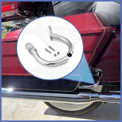 Chrome Saddlebag Guard Eliminator Support Brackets Kit For 93 13 Harley