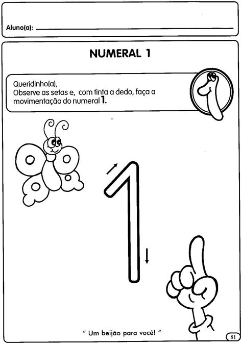 nados Diversas atividades numerais treino e escrita dos números e
