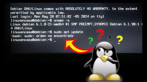 Linux Debian Sudo Orden No Encontrada User Is Not In The Sudoers