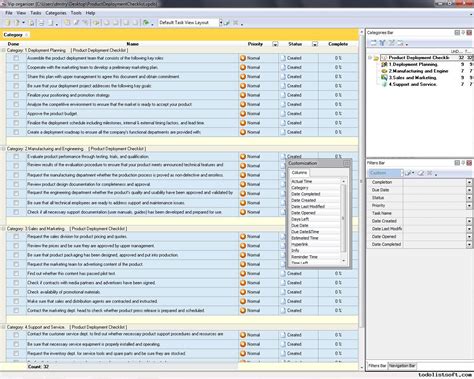 checklist template for software deployment arca dia