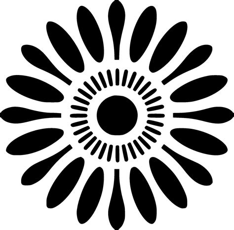 Flower Black And White Isolated Icon Vector Illustration 26692241
