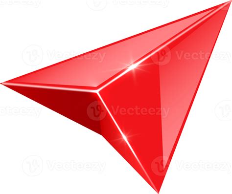 D Render Red Arrow Pointer Png