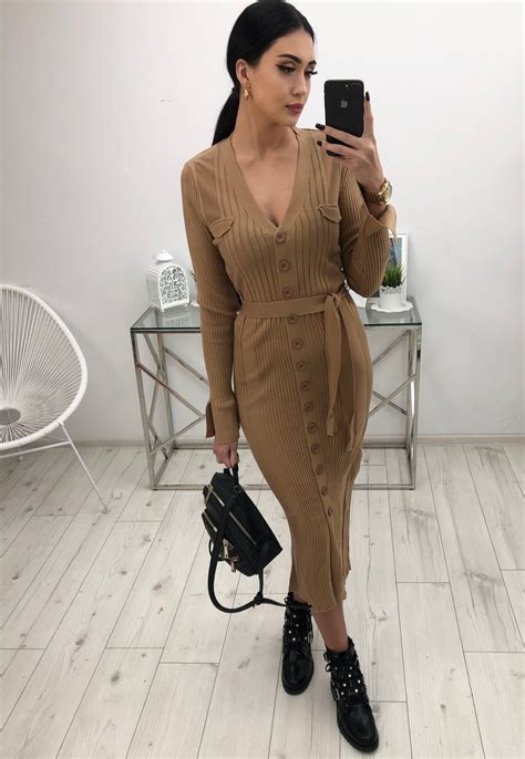 Sukienka Sweterkowa CAMEL SUSAN FAU BUTIK