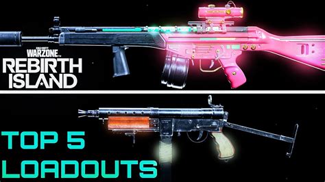 TOP 5 META REBIRTH ISLAND LOADOUTS WARZONE Best Loadouts YouTube