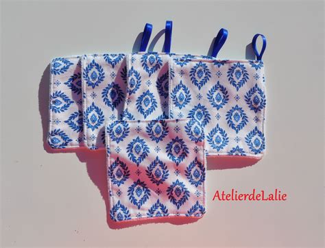 Lingettes démaquillantes réutilisables faites main en tissu Etsy