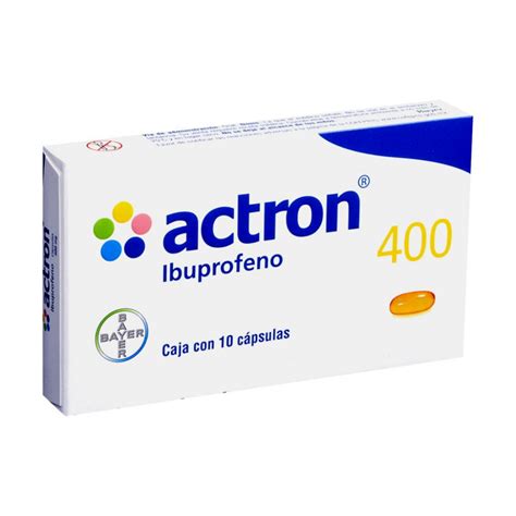 Actron 400 mg 10 Cápsulas Farmacia Soriana