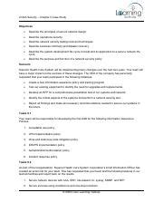 Chapter 9 Case Study CCNA Security Chapter 9 Case Study Objectives
