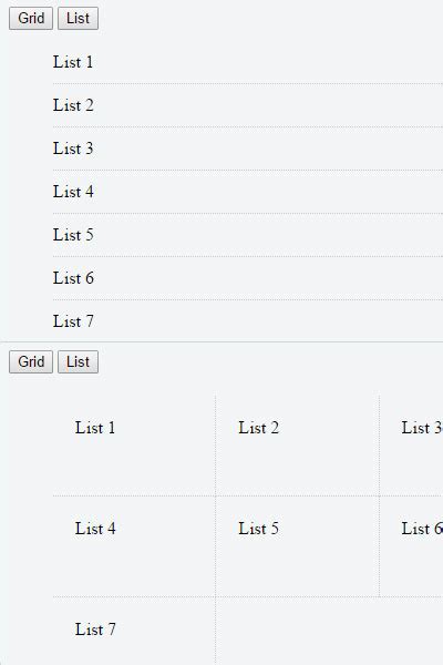 Switch List Grid View Using Jquery