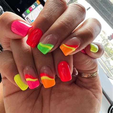 Neon Bright Summer Nails 33 Fun Playful Ideas With Lots Of Color