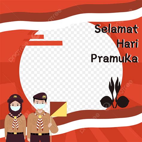 Twibbon Selamat Hari Pramuka Boy Girl Scout Vector Transparant Twibbon