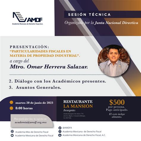 Sesi N T Cnica Junio Invitado Especial Mtro Omar Herrera Salazar Amdf