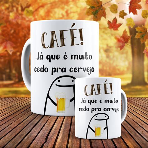 Caneca Personalizada Flork Café já que é muito cedo Elo7
