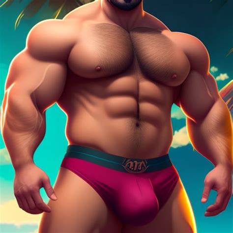 Tubby Slug406 A Furry Bara With A Tight Swimsuit And A Bulge In His Underwear