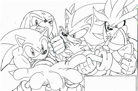 Super Sonic Shadow And Silver Coloring Pages Free Printable