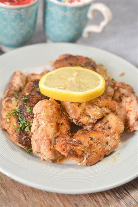 Best Keto Crockpot Garlic Lemon Chicken Thighs Low Carb Keto Chicken Recipe Easy Ketogenic