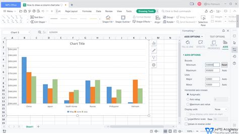 How To Draw A Column Chart In Wps Spreadsheet Wps Academy Free Office