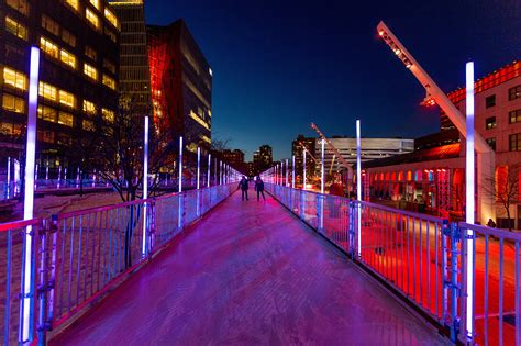 The Montréal en Lumière Festival Opens a 1000 Foot Long Aerial Skating