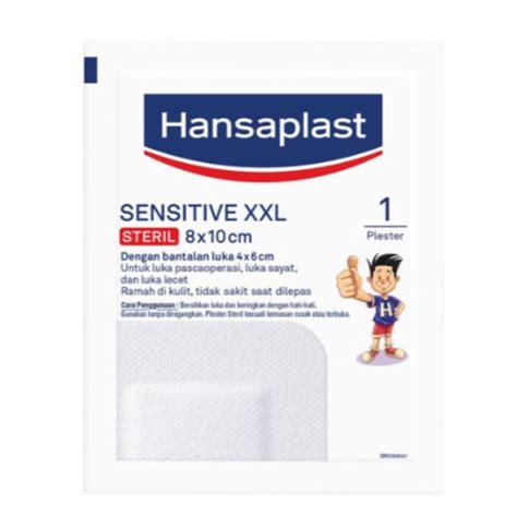 Jual Hansaplast Sensitive Steril XXL 8 X 10cm Plester Yang Ramah Di
