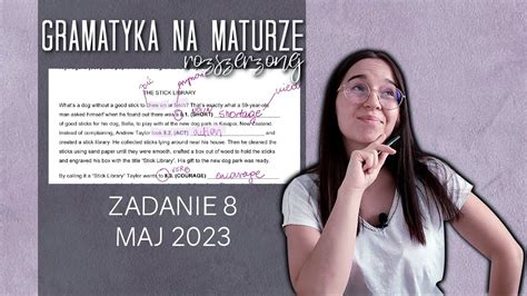 Gramatyka Na Maturze Rozszerzonej Zadanie Maj Youtube