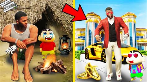 GTA 5 Franklin Poor Life To Rich Life With Shinchan Pinchan In GTA