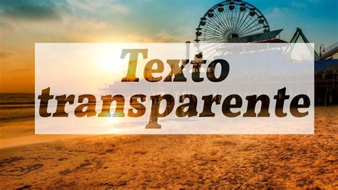 PHOTOSHOP CC EFECTO TEXTO TRANSPARENTE TUTORIAL YouTube