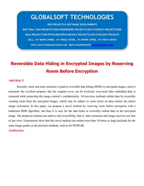 reversible data hiding in encrypted images by reserving room before encryption pdf