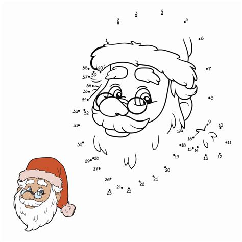 Jeu De Pere Noel Jeu Pour Enfant Relier Lesppoints Dessin Pere Noel