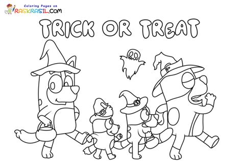 Dibujos De Bluey Halloween Para Colorear