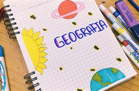 Portadas de geografía diseños bonitos ideas fáciles y dibujos