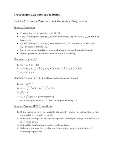 4 sequences series pdf summation sequence