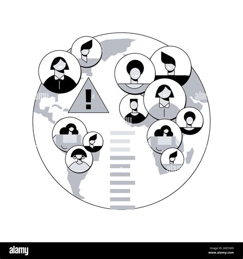 Ilustración de vector de concepto abstracto de sobrepoblación