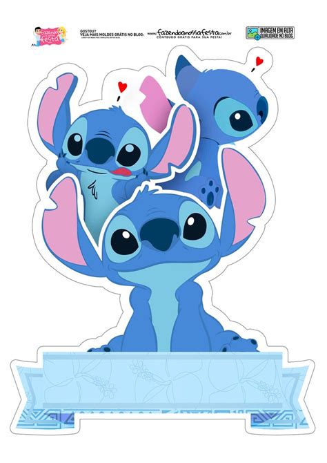 Topo De Bolo Stitch Fazendo A Nossa Festa In Lilo And Stitch