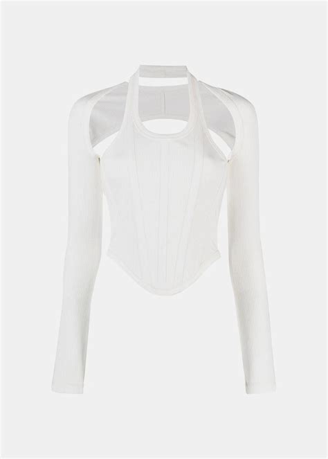 Dion Lee White Modular Corset Top Lyst