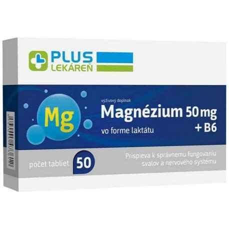 Plus lekáreň Magnézium 50 mg B6 50 tbl Lekáreň Tabletka