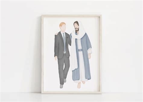 Ve con Fe Misionero SUD Llamado a Servir Jesús Pintura Etsy