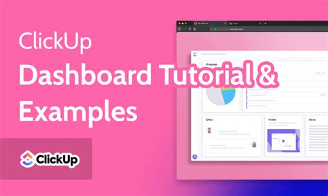 ClickUp Dashboard Tutorial Examples 2023 Create Manage Sonic
