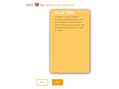 Flipbook Slider Using JavaScript CodeHim