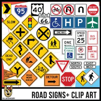Traffic Signs And Symbols Clip Art