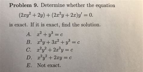 solved determine whether the equation 2xy 2 2y 2x 2