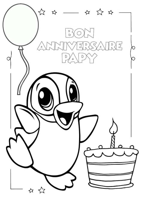 Coloriage Joyeux Anniversaire Papy Cartes