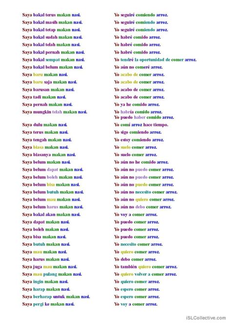 Modos verbales indonesio guí English ESL worksheets pdf doc