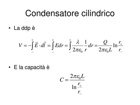 Capacit Di Un Condensatore Cilindrico Zesenton