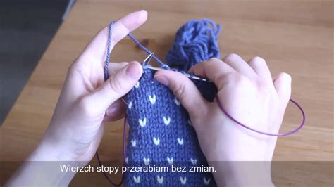 Skarpetki na drutach skosy pięty YouTube