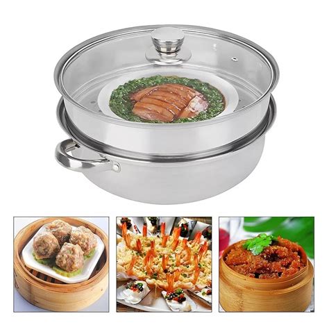 Olla De Acero Inoxidable Vaporera De Cocina 2 Capas Plata Coppel